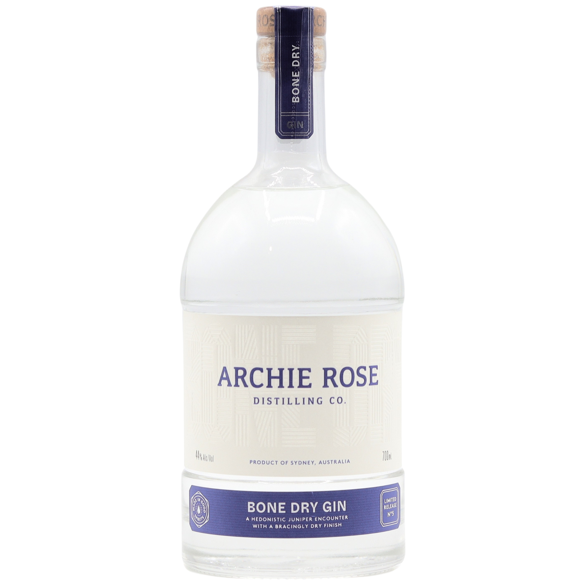 ARCHIE ROSE - BONE DRY GIN – Mane Specialist Bottleshop