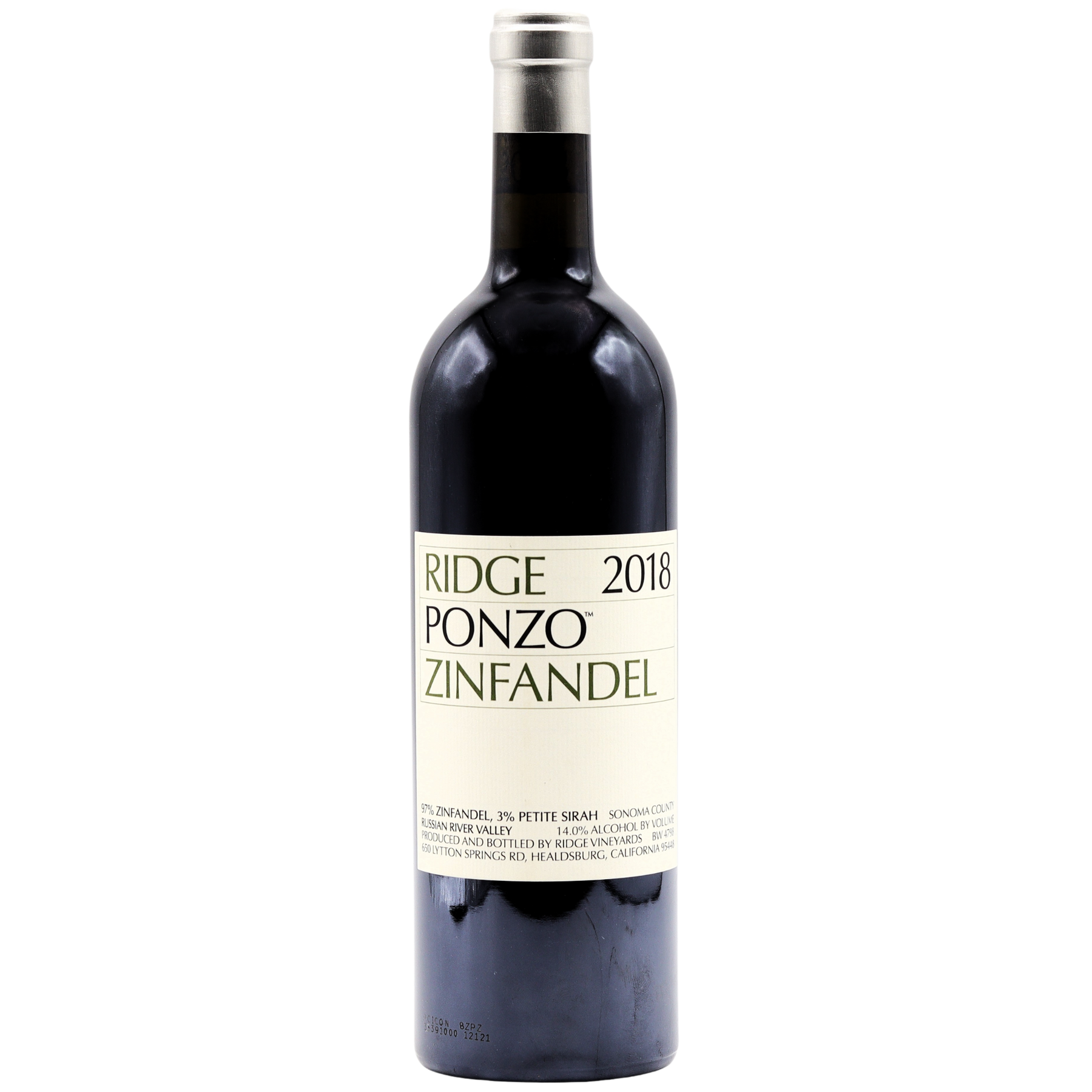 Ridge Vineyard - Ponzo Zinfandel – Mane Specialist Bottleshop